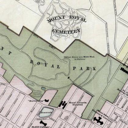 Old Map Of Montreal, Canada 1903 Vintage Montreal Map on Luulla