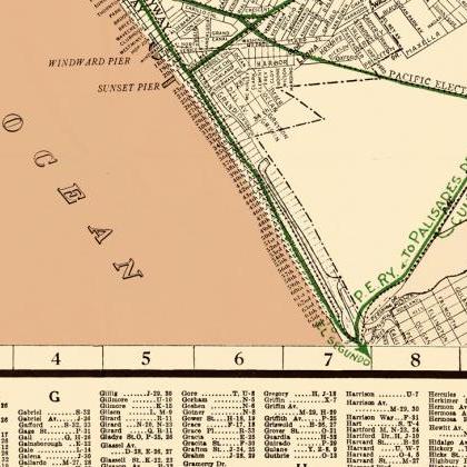 Old Map Of Los Angeles 1928 on Luulla