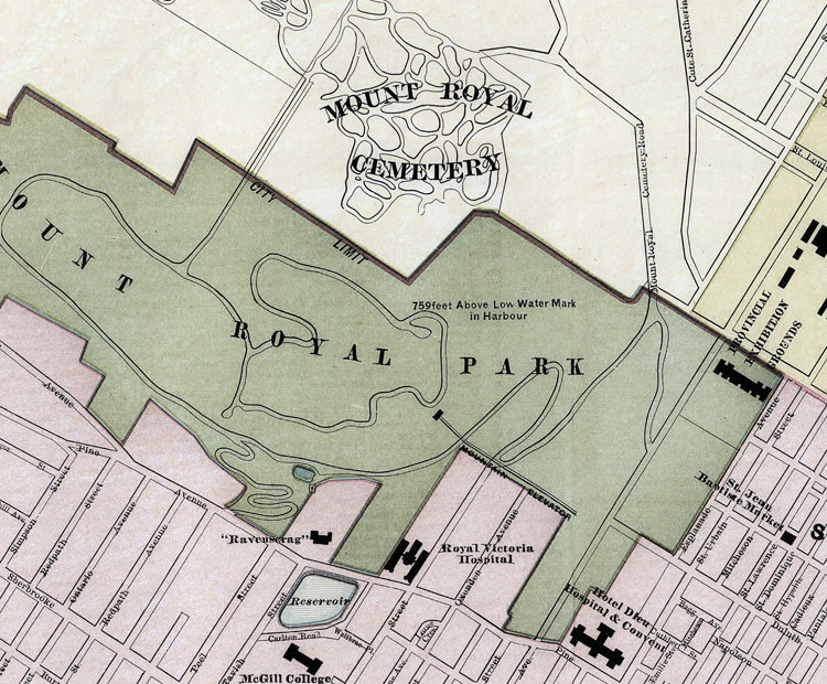 Old Map Of Montreal, Canada 1903 Vintage Montreal Map on Luulla