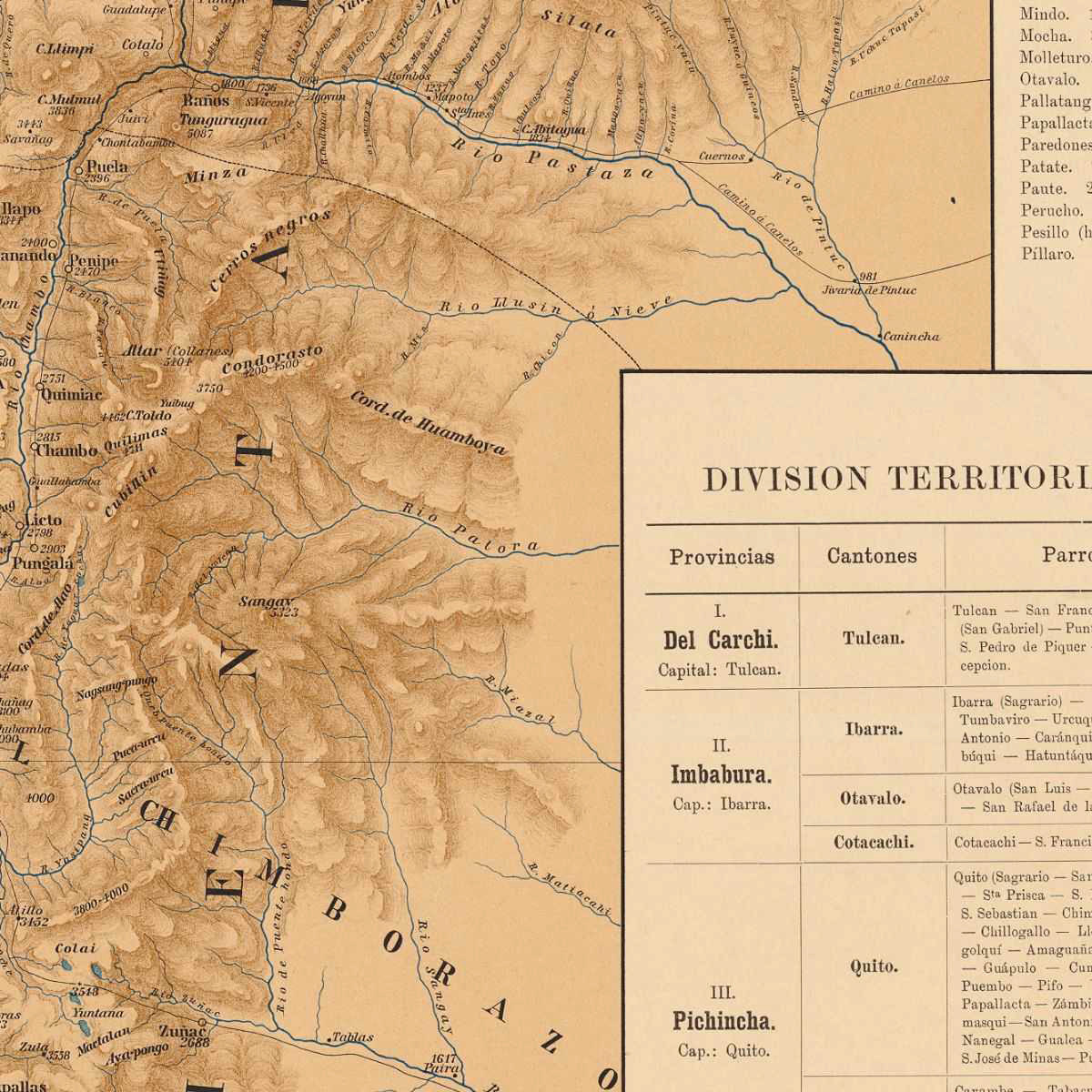 Old Map Of Ecuador 1892 Equator Republic on Luulla