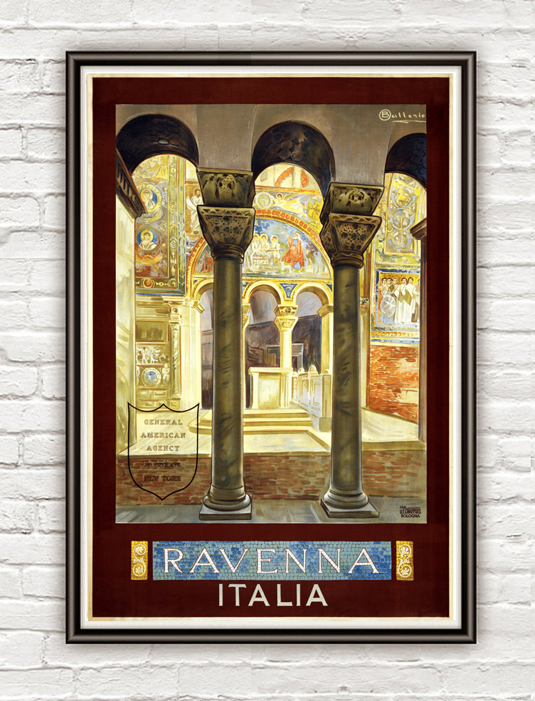 Vintage Poster Of Ravenna Italy Italia 1930 Tourism Poster Travel ...