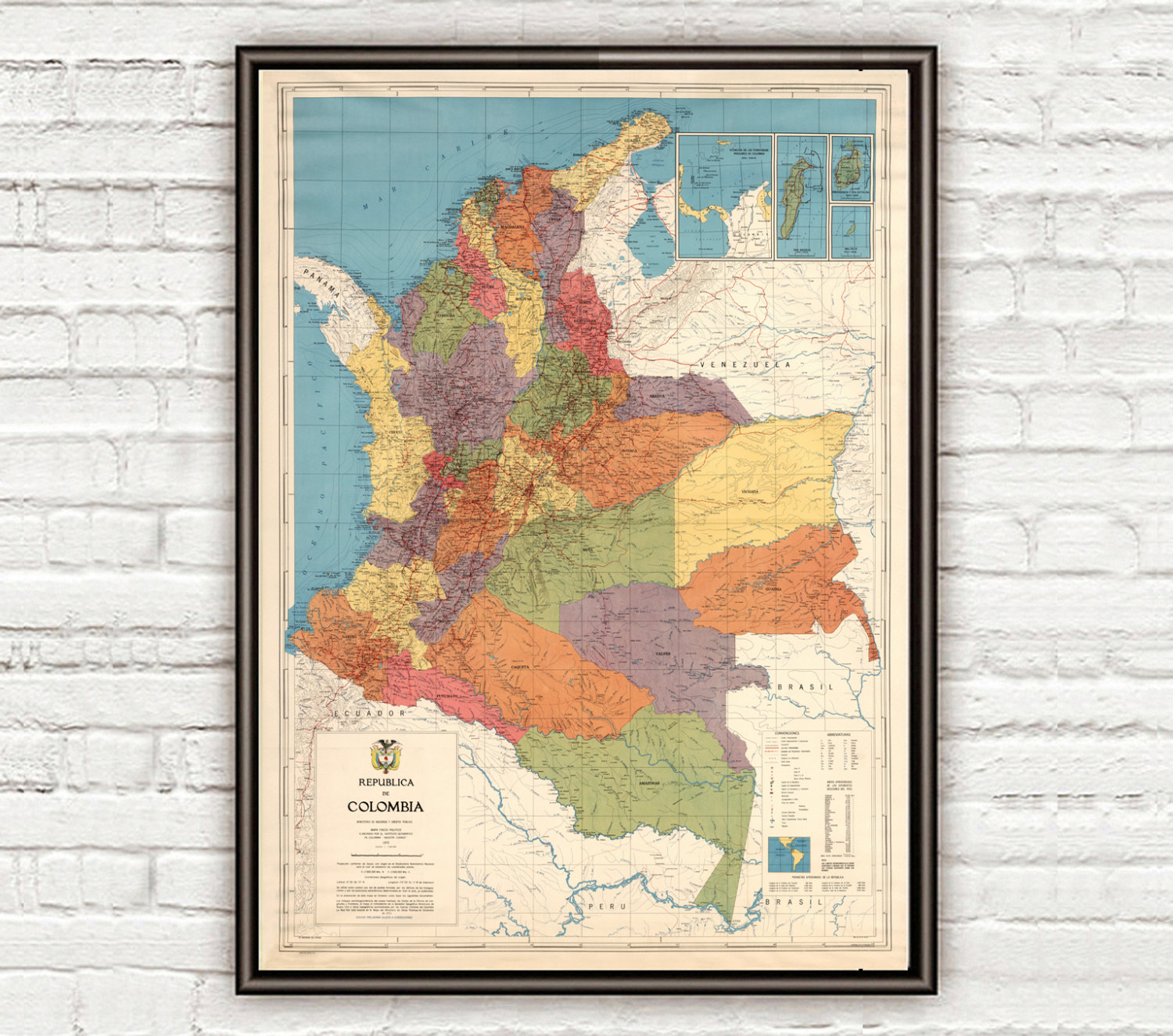 Old Map Of Colombia on Luulla