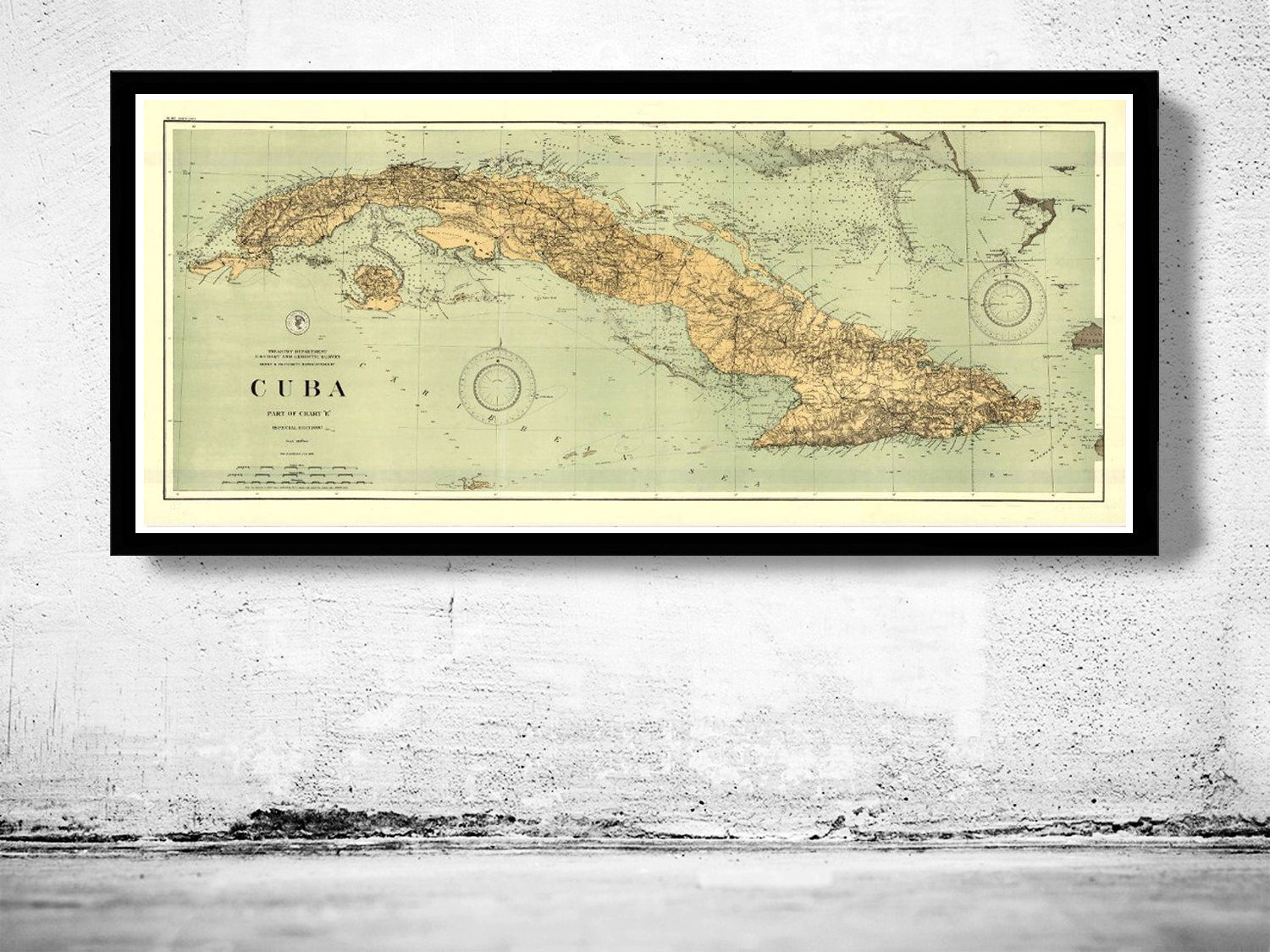 Old Map Of Cuba 1898 Vintage Map on Luulla